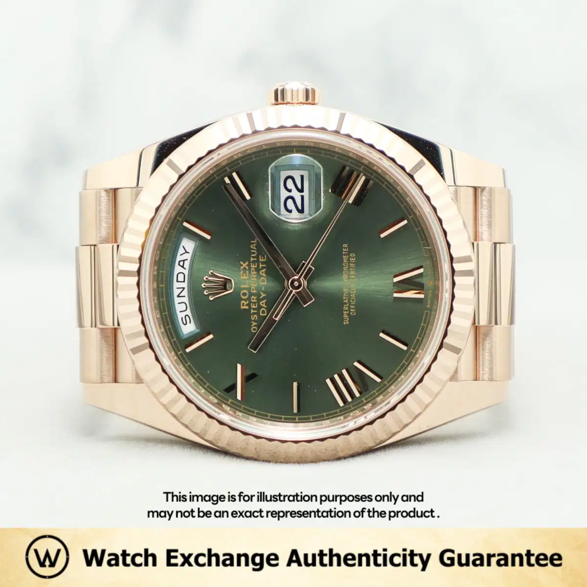 Rolex Daydate 228235 Olive Green Roman Rolex Olive Green Roman Ref 228235