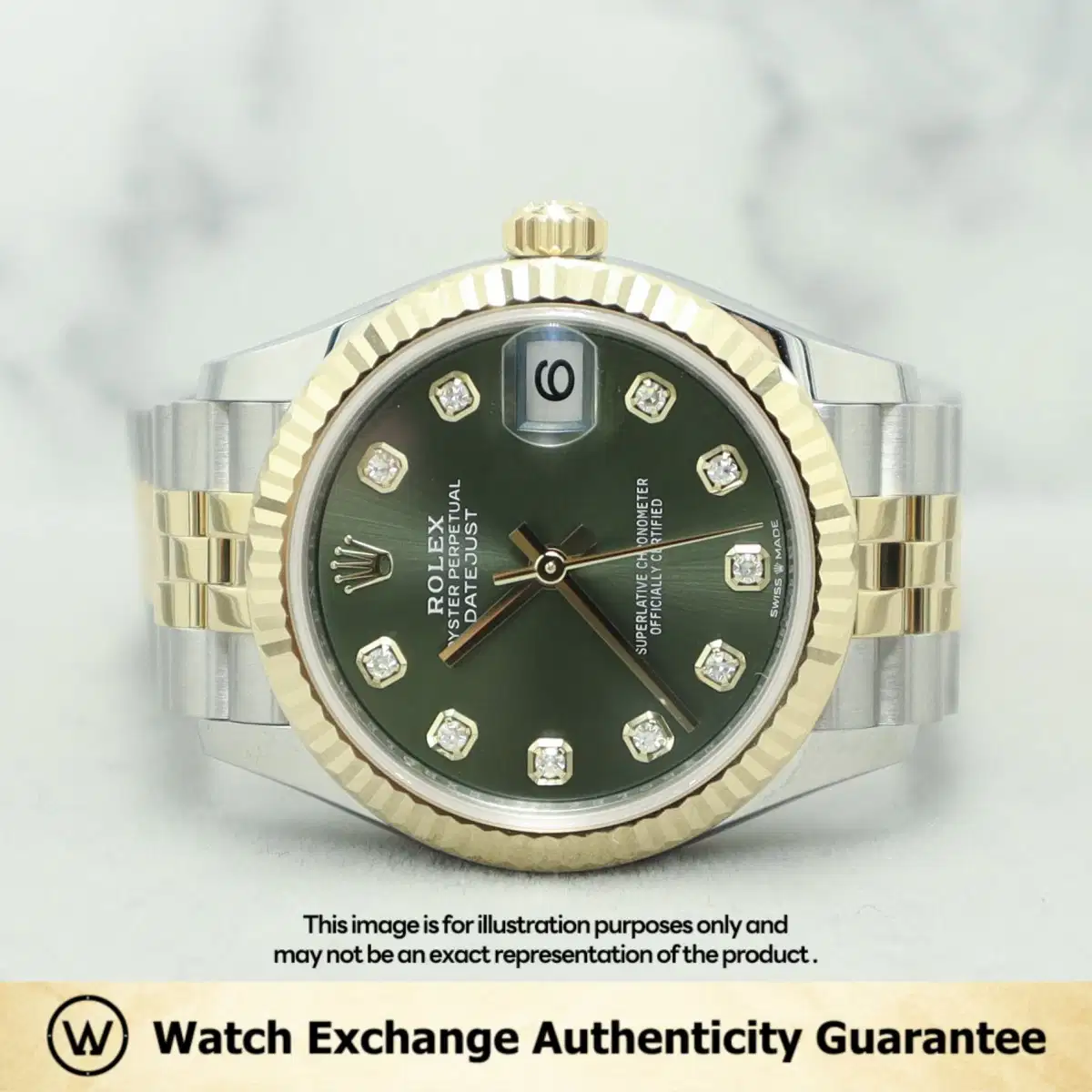 Rolex Datejust 278273 Olive Green w 10 Points Diamond Rolex Olive Green ...