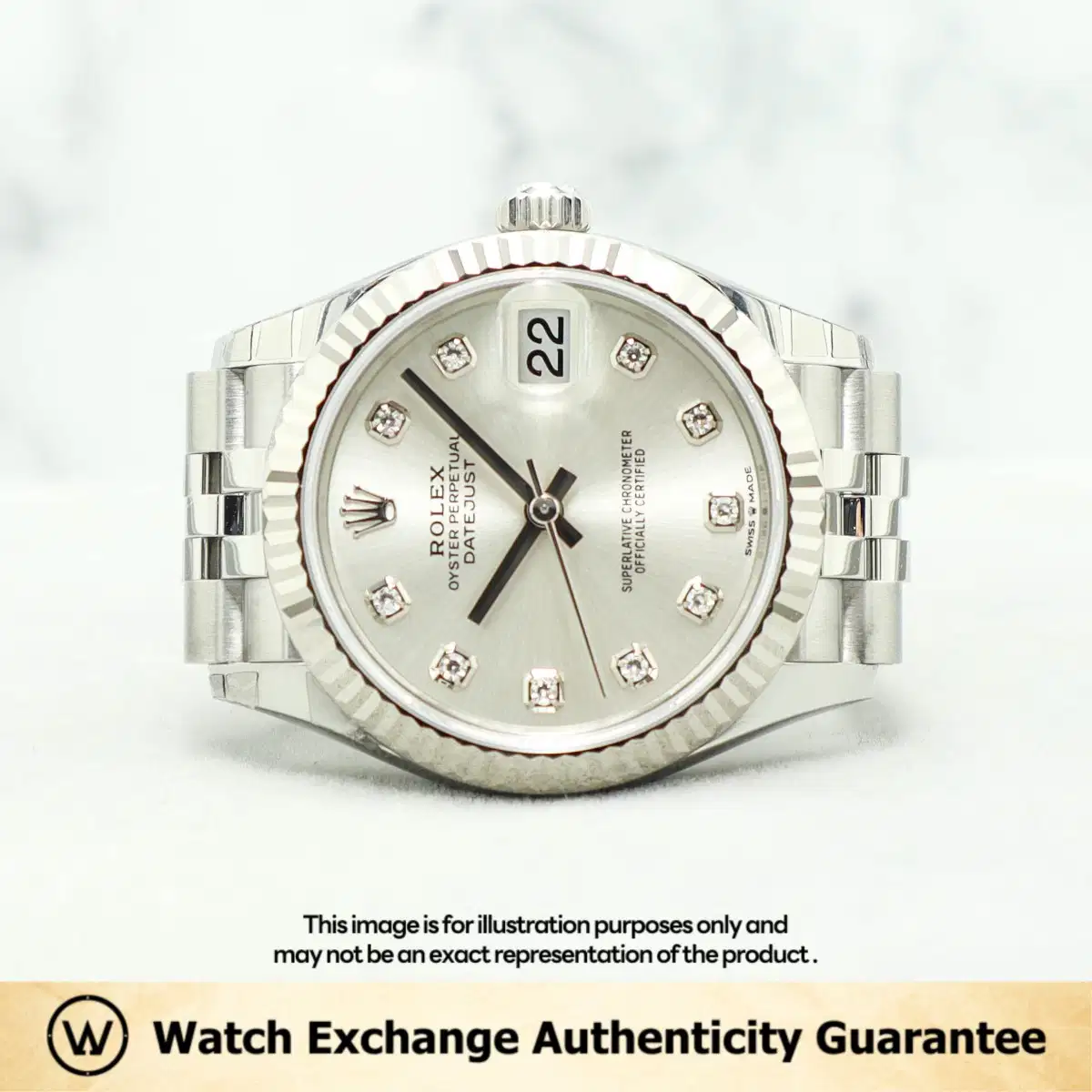 Rolex Datejust 278274 Silver w 10 Points Diamond Rolex Silver w 10 ...