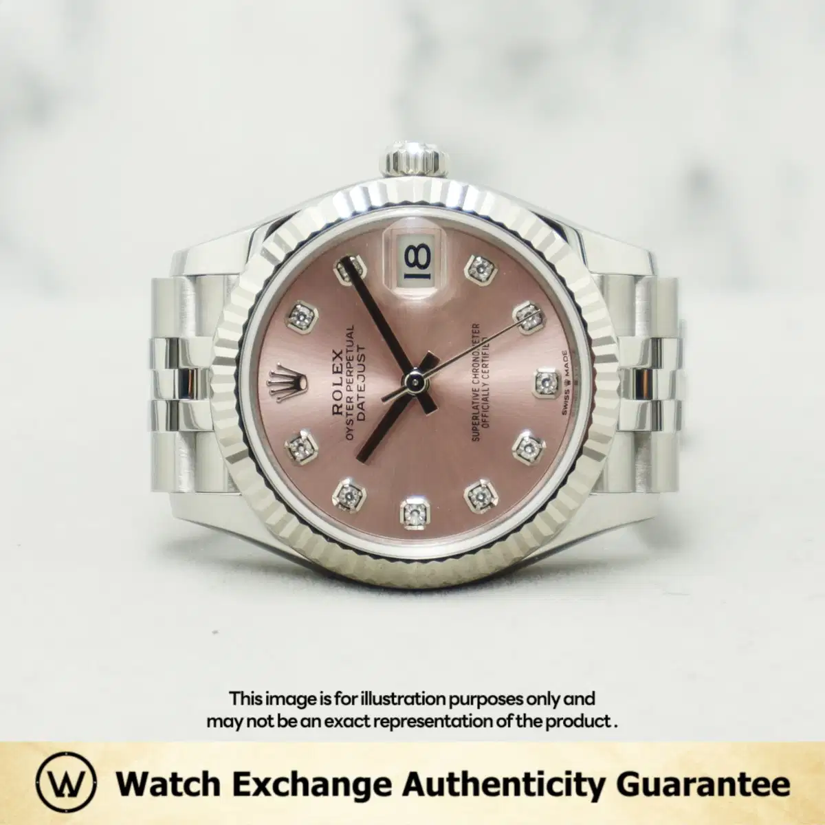 Rolex Datejust 278274 Pink w 10 Points Diamond Rolex Pink w 10 Points ...