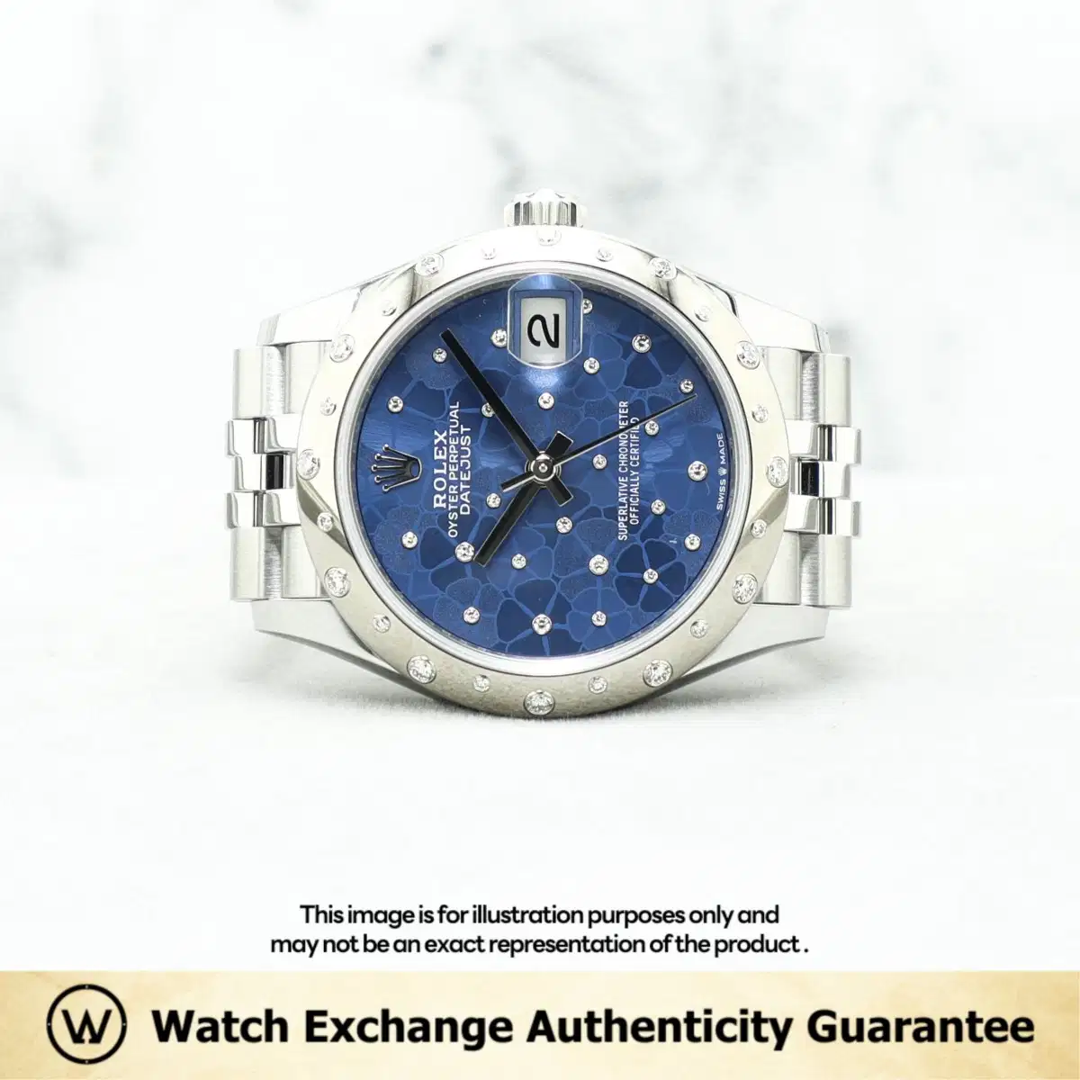 Rolex Datejust 278344RBR Blue Floral Motif Rolex Blue Floral Motif Ref ...